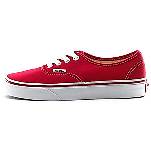 Vans Mens Authentic Canvas Sneakers Lace Up Casual Plimsolls Unisex Shoe - Red - 8
