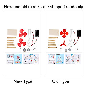 DIY Wind Generator Unique Power Generator Kit Children Small Motor Vertical Wind Turbines Electricity Toy Kit 1.5V