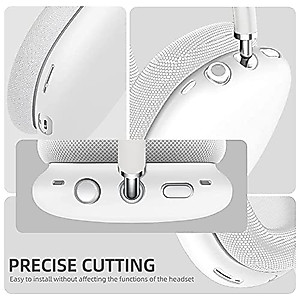 Seltureone Silicone Case Cover for AirPods Max, Anti-Scratch No Yellowing Accessories for AirPods Max, Precise Fit, Scratch-Resistant, Lightweight and Stylish (White)