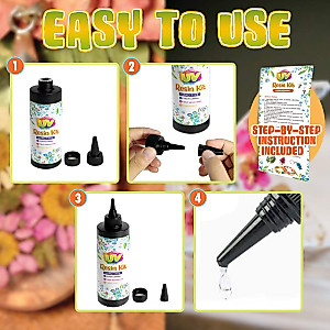 Catcrafter Clear Epoxy UV Resin Kit - Couples Jewelry Making Tools Crafting Supplies Crystal Necklace Bracelet Keychains Accessories Decoration Home Office Art Decor Light Curing Kits for Beginners