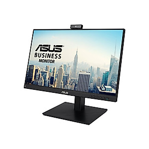 ASUS 23.8” 1080P Video Conferencing Monitor (BE24EQSK) - Full HD, IPS, Built-in Adjustable 2MP Webcam, AI Noise-canceling Mic, Speakers, Eye Care, DisplayPort, HDMI, Wall Mountable, Height Adjustable