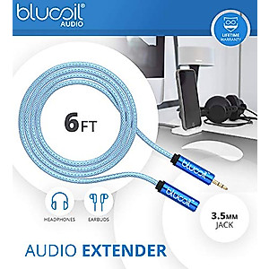 Audio-Technica ATH-M30x Professional Studio Monitor Headphones for Studio Tracking and Mixing (Black) Bundle with Blucoil 4-Channel Headphone Amplifier, and 6-FT Headphone Extension Cable (3.5mm)
