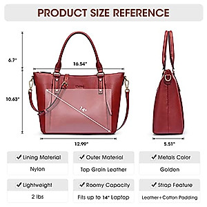 Kattee Genuine Leather Soft Totes Shoulder Bags Women Top Handle Satchels Purse Cute Handbag Fashion Daily Travel