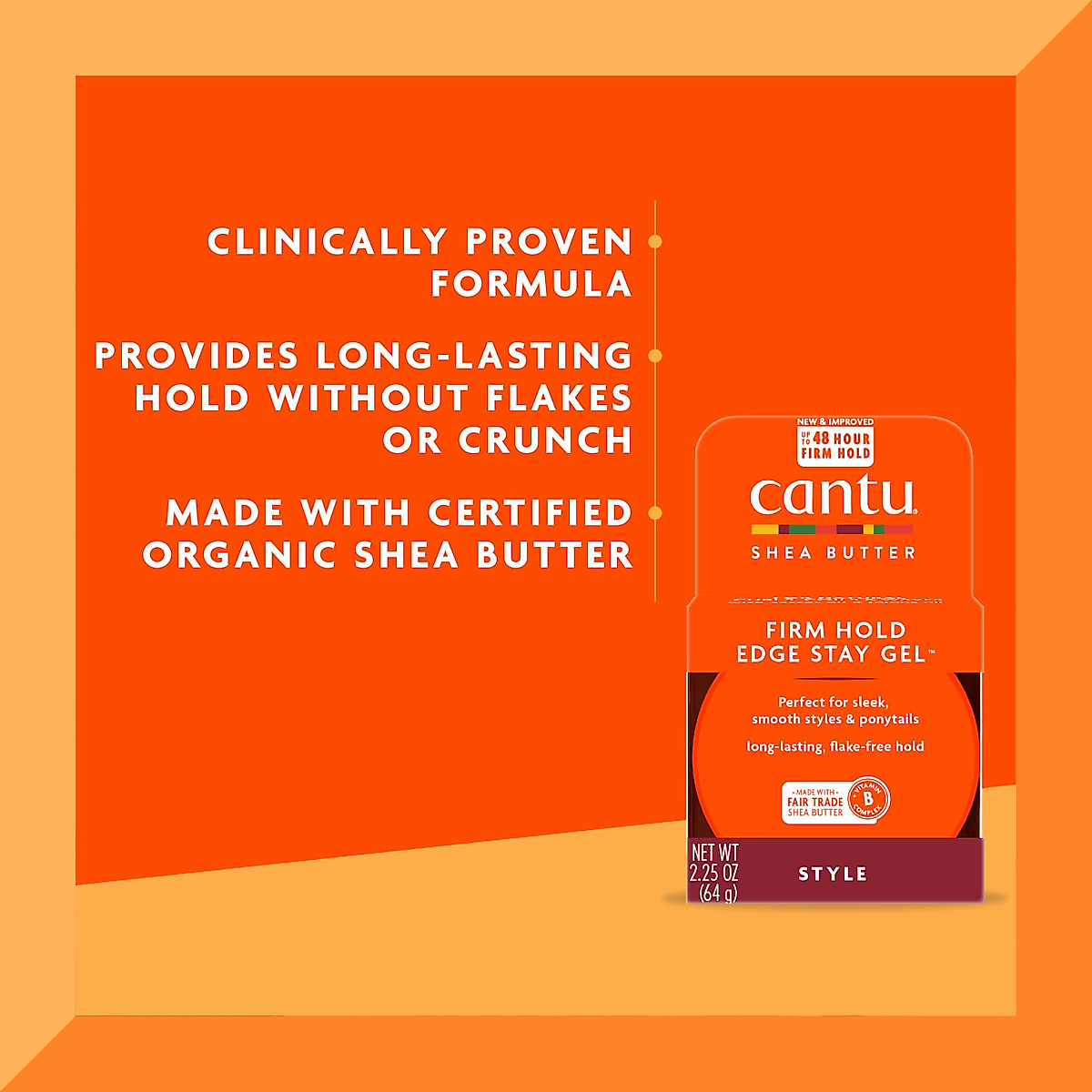 Cantu Extra Hold Edge Stay Gel, 2.25 Oz