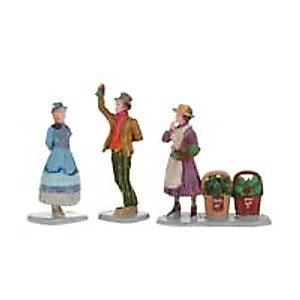 Lemax Caddington Village Under The Mistletoe Set of 3#22116