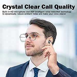 Open Ear Headphones Bluetooth True Wireless Open Earbuds for iPhone Android, Mini Open Ear Buds for Running with Mic Workout Cycling Headphones Sport Earphones Earbuds for Small Ear Canals- Dark Grey