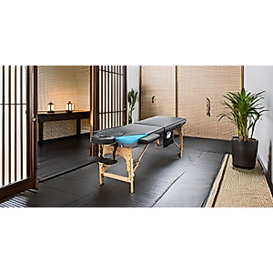 Luxton Premium Memory Foam Massage Table - Rolling Travel Case, Washable Sheets, Thicker & Wider