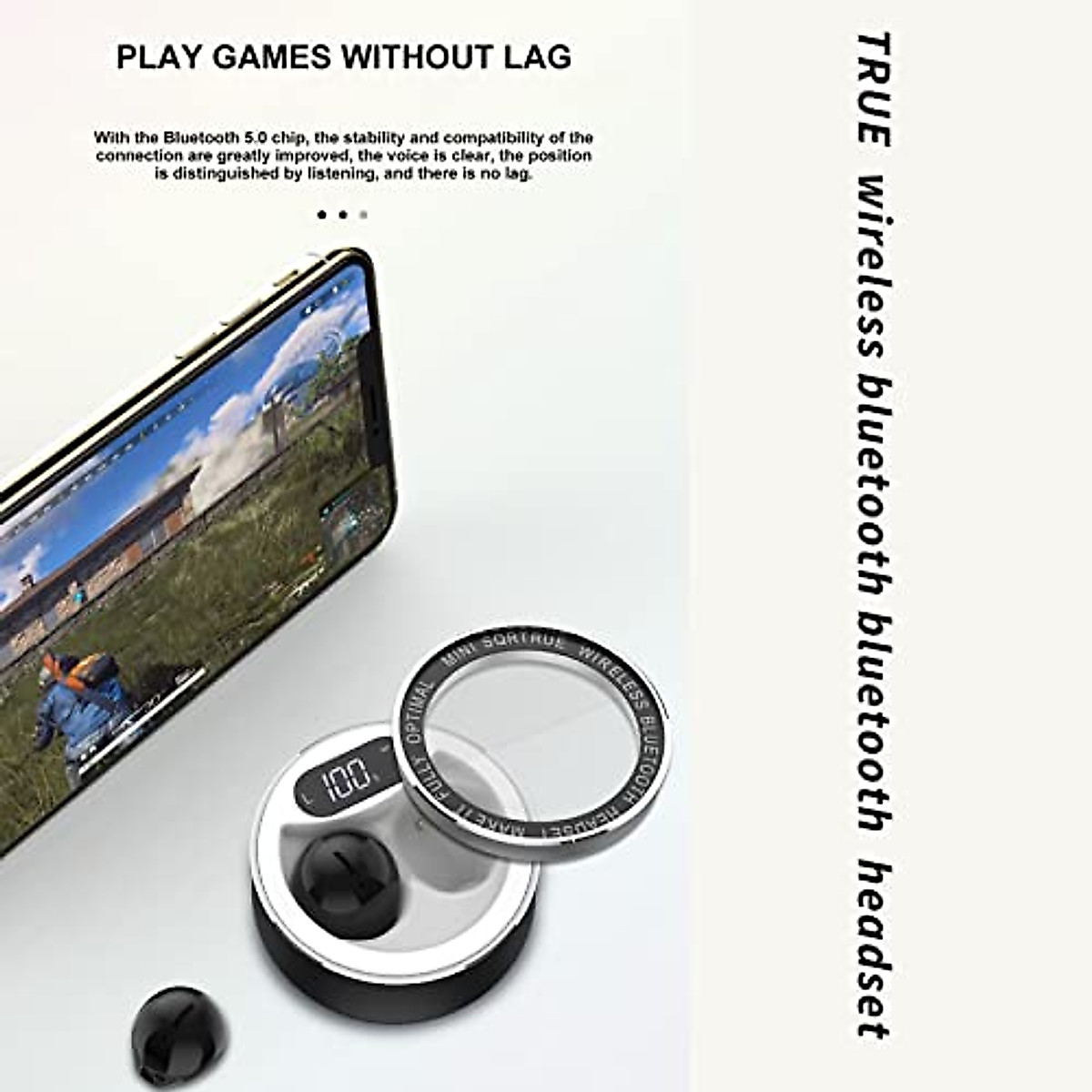 Loluka Invisible Earbuds Mini Hidden Wireless Tiny Earbuds for Small Ears Bluetooth 5.0 Smallest for Music Nude