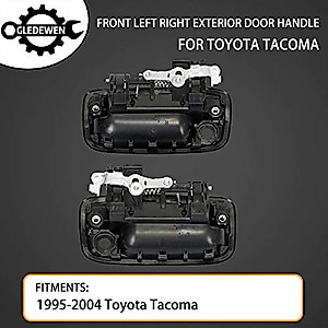 Gledewen Exterior Door Handle Front Left & Right Pair with Key Hole | Replacement for 1995-2004 Toyota Tacoma | Replaces# 69220-35020, 69210-35020