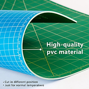 WORKLION 24" x 36" Large Self Healing PVC Cutting Mat and Rotary Cutter Set: 45mm rotary cutter and 2 replacement blades