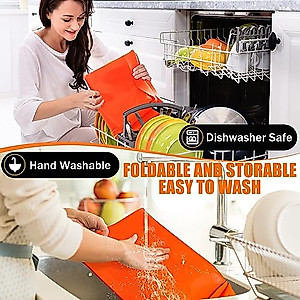 likjhbn 36 inch Griddle Cover for Blackstone, Silicone Grill Mat Blackstone Accessories Full Wrap-Around Protective Top Cooking Surface Protector Outdoor-Orange GJD-36-C