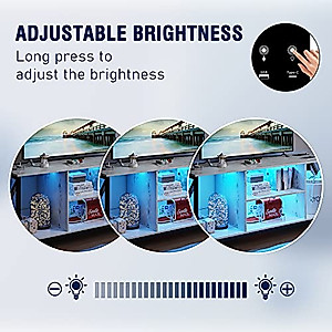 OUTDOOR DOIT TV Stands for Living Room, LED TV Console with Wireless/USB Charging Station，Television Stands with Body Sensing LED Light, TV Stand for Bedroom (White, 59 inch)