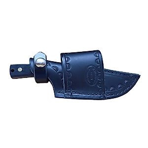 Custom Cross Draw Leather Knife Sheath for Schrade Old-Timer Sharp Finger Style Knife 1520T or 1520TG. Black