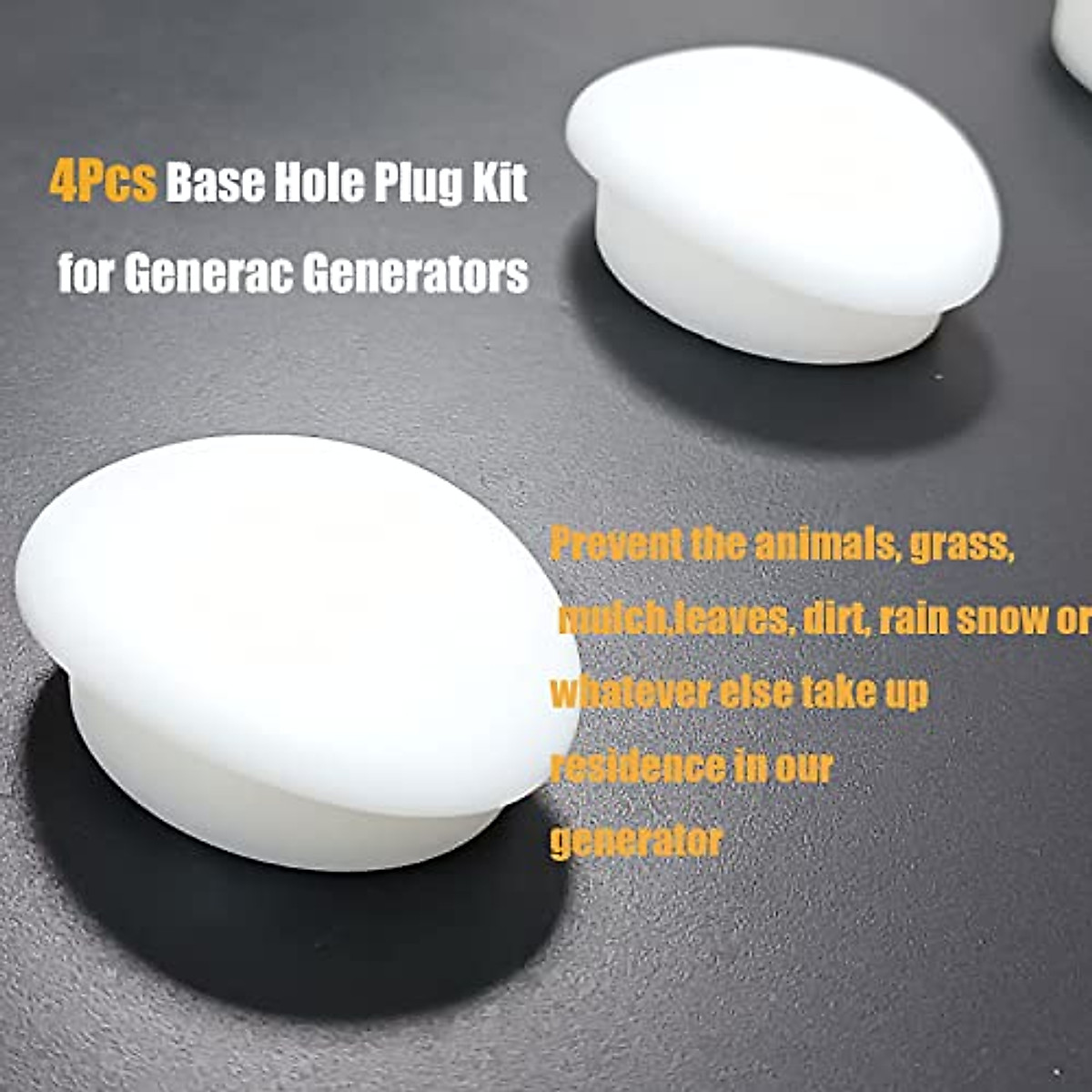 JILINWEI Hole Plug Kit for Generac Generators Home Use,4 Pcs Base Hole Adapter for Generac Whole House Air Cooled Generators,White