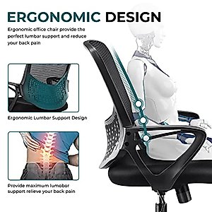 SMUG Tall Drafting, Standing, Counter Office, High Adjustable Ergonomic Mesh Computer Task Chairs with Lumbar Support, Armrests and Foot-Ring for Bar Height Desk, Black