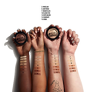 NYX PROFESSIONAL MAKEUP #NoFilter Finishing Powder, Pressed Setting Powder - Medium Olive