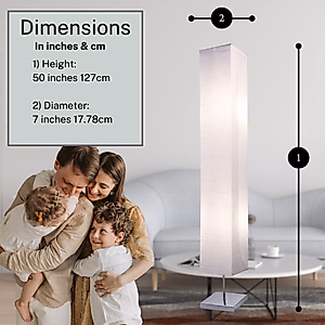 LIGHTACCENTS Honors Color Changing Floor Lamp With Two RGB LED Bulbs And Remote Control - Select From 4 Color Changing Modes. The Remote also has a built-in dimmer.