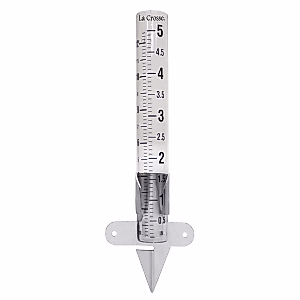 La Crosse Technology 704-1514 Rain Gauge, Clear