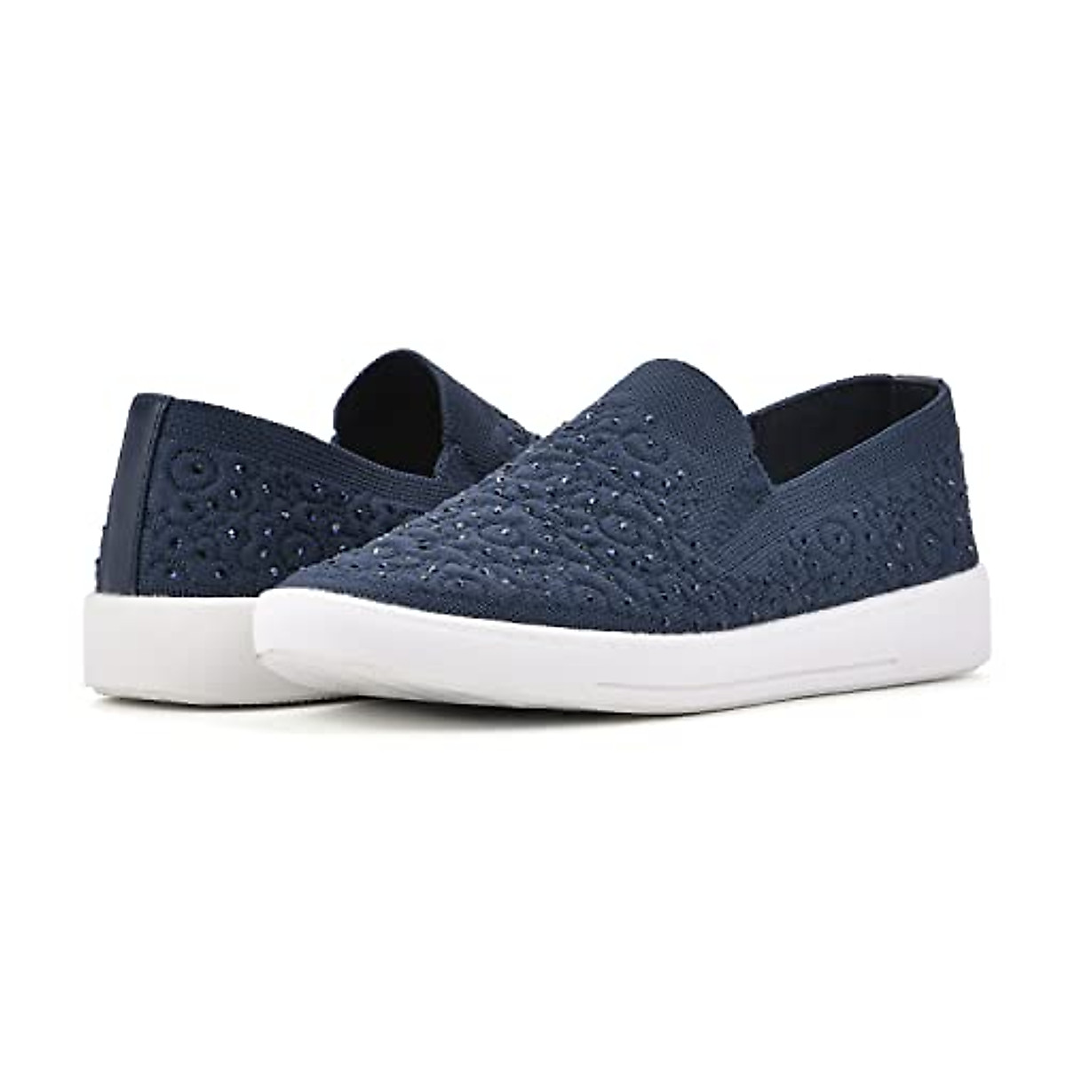 WHITE MOUNTAIN Women's Unit Sneaker, Navy/Fabric, 9 M