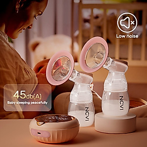 NCVI 8100 Double Electric Breast Pump with 4 Modes, 9 Levels, Anti-Backflow, 24/28mm Flanges, Touch Panel, LED Display, Ultra-Quiet