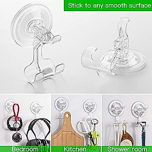 LUXEAR Suction Cup Hooks, 2 Pack Removable Reusable Razor Hook and 6 Pack Powerful Suction Hooks for Towel, Loofah, Window
