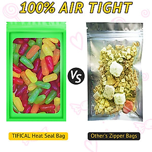 TIFICAL 100 PCS Holographic Bags for Lashes, Press On Nails, Candy, Small Baggies Sample Bag Smell Proof Packaging Bags for Jewelry, Resealable Bags for Small Business, Food Storage Bags