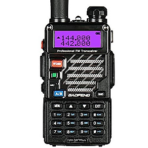5 Pack Baofeng UV-5R+ Plus Ham Radio Handheld, Dual Band Two Way Radio Rechargeable Long Range Walkie Talkies, with Earpiece & Programming Cable (Black)