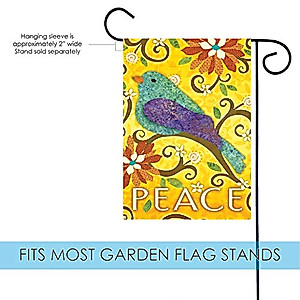 Toland Home Garden 1110071 Bird Of Peace Bird Flag 12x18 Inch Double Sided Bird Garden Flag for Outdoor House Flag Yard Decoration