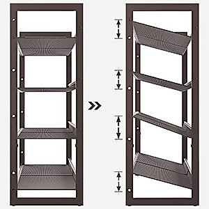 HOOBRO Metal Shoe Rack, 8 Tier Shoe Rack for Closet, Holds 24-32 Pairs of Shoes, 29.5" W x 11.6" D x 63" H, Stackable, for Entryway, Hallway, Living Room Bronze AB82XJP201