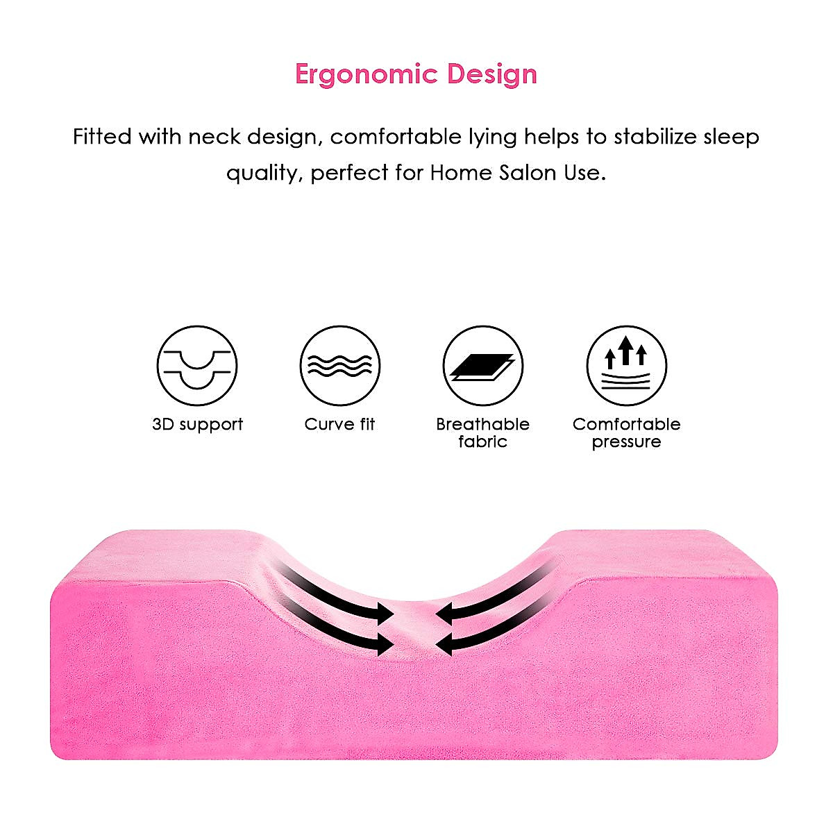 Fealay U-shape Neck Support Beauty Salon Pillow Eyelash Extension Pillow for Eyelash Extension
