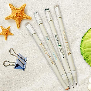 Sencoo Colorful Cats Design 0.38mm Gel Pens Black Ink Pack of 6 Pcs