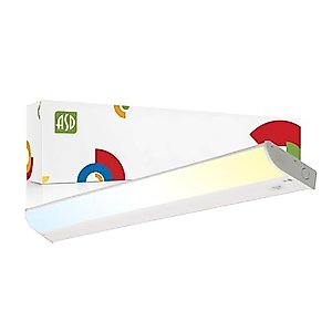 ASD LED Under Cabinet Lighting, 32 inch 16W 1057 LM, Dimmable Hardwired Under Cabinet Lights for Kitchen, 3000K Soft/4000K Cool/5000K Daylight, Under Counter Light Fixtures, ETL Energy Star, White