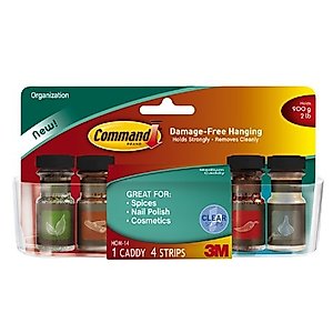 Command Medium Caddy, Clear (4 Caddies)