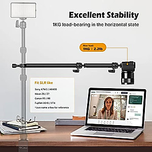 PICTRON VIJIM Flexible Arm Auxiliary Holding Arm, Detachable 2-Section Magic Arm for Any Camera Desk Mount, Cameras, Lights and More, Multi Mount Accessory (LS04)