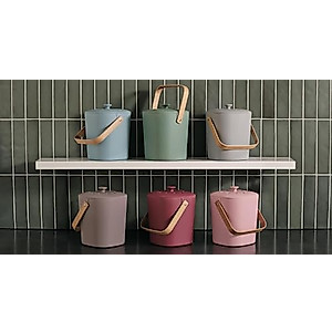 Bamboozle Kitchen Compost Bin – Indoor Countertop Food Composter, Made of Sustainable Bamboo Fiber | Saffron Color