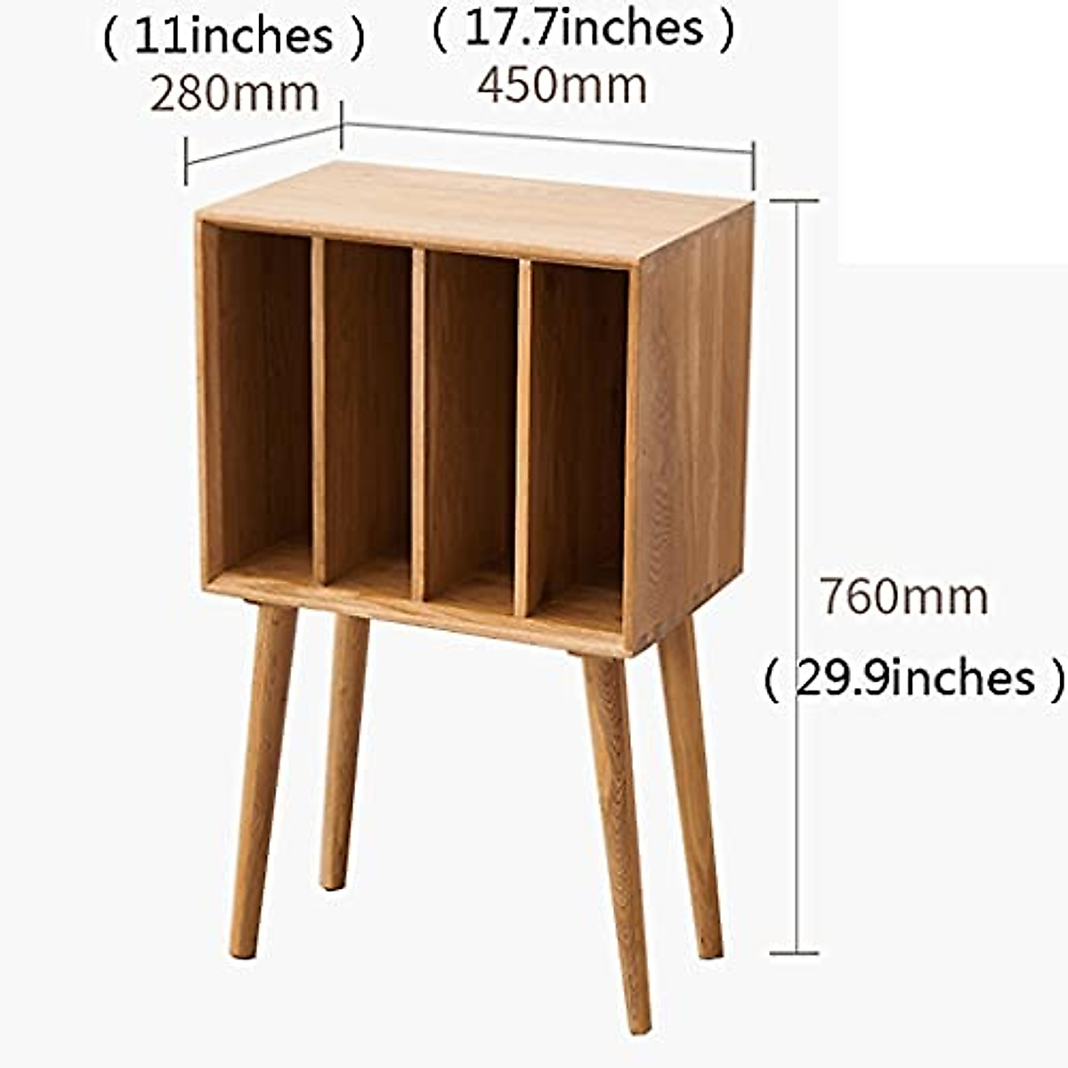 Storage Newspaper Baskets Bookcase Magazine Rack Brown Bedroom Locker Cabinet Shelves Living Room Magazine Cabinet (Color : Brown, Size : 452876cm)