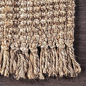 nuLOOM Daniela Farmhouse Chunky Jute Accent Rug, 3x5, Natural