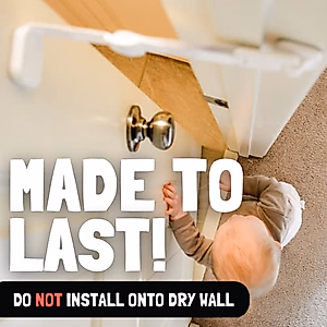 Door Buddy Baby Proof Door Latch for Cats - Grey. Adjustable Cat Door Strap Keeps Baby Out of Cat Food & Litter Box. Simple Child Door Locks for Kids Safety. Baby Gate Cat Door Interior Alternative