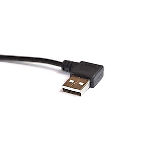 ozzmaker Short USB Cable (6 inches/15cm) Right Angle USB(Male) - to Micro B(Male) - Black