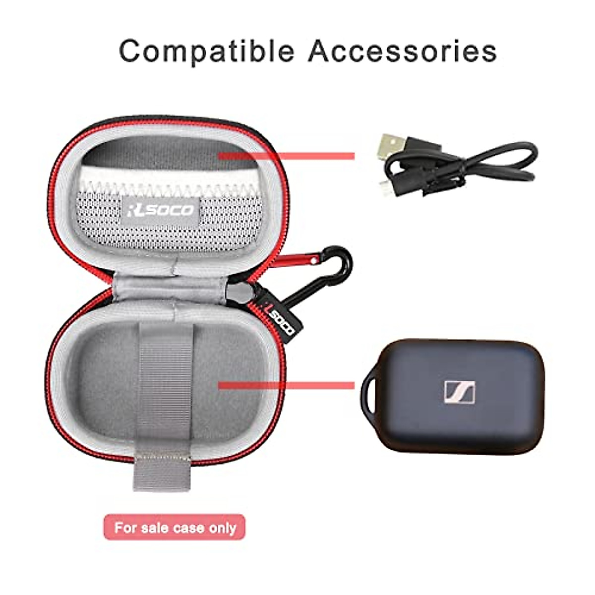 RLSOCO Hard Case for Sennheiser Sport True Wireless Earbuds 