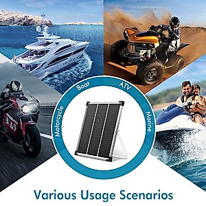 VOLT HERO 20W Solar Panel Kit, 12V Solar Battery Trickle Charger & Maintainer with Adjustable Mount Bracket, Upgraded Solar Charge Controller, IP65 Waterproof for Motorcycle Boat RV Trailer Car ATV…