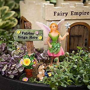 PRETMANNS Fairy Houses for Fairy Gardens - an Adorable Fairy Garden Castle with Outdoor Fairy Garden Accessories - Fairy House & Fairies for Fairy Garden - Fairy House Kit & Prince & Princess Fairies