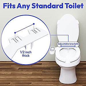 Greenco Bidet Attachment for Toilet Water Sprayer for Toilet Seat | Easy-to-Install, Non-Electric Bidet with Adjustable Fresh Water Jet Spray| All Accessories with Detailed Instructions | Holiday Gift