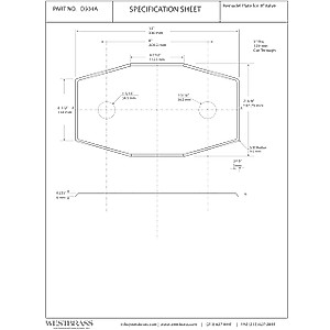 Westbrass Two-Hole Remodel Plate, Oil Rubbed Bronze, D504-12