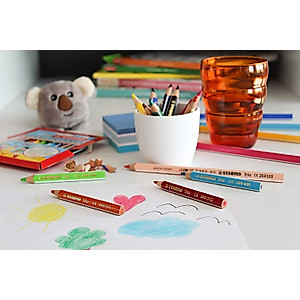 STABILO Trio Thick Colored Pencil Short Set, 12-Colors, Multicolour (205/12-01)