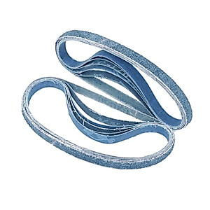 1/2 Inch X 18 Inch Sanding Belts, 4 each of 40/60/80/120 Grits, Blue Belt Sander Tool for Woodworking, Metal Polishing, Zirconia Sanding Belts (16 Pack)