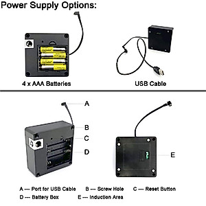 WOOCH RFID Lock Electronic Cabinet Lock, Hidden DIY Lock with USB Cable for Wooden Cabinet Drawer Locker Cupboard (1 Pack)