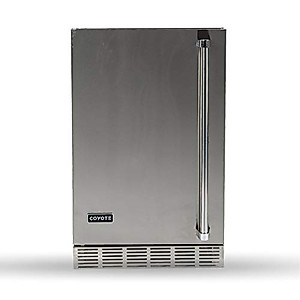 COYOTE OUTDOOR LIVING 21-Inch Outdoor Rated Compact Refrigerator, Right Hinge, 4.1 Cu. Ft, CBIR-R