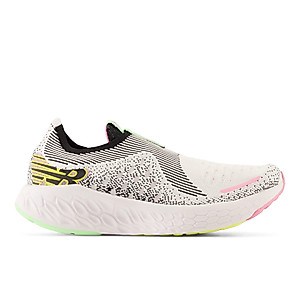 New Balance Women's Fresh Foam X 1080 Unlaced, White/Black/Vibrant Green/Bubblegum, 7.5
