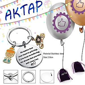 AKTAP Inspirational Gift Fairy Tale Princess Inspired Keychain Fairy Tale Jewelry Cartoon Princess Gift